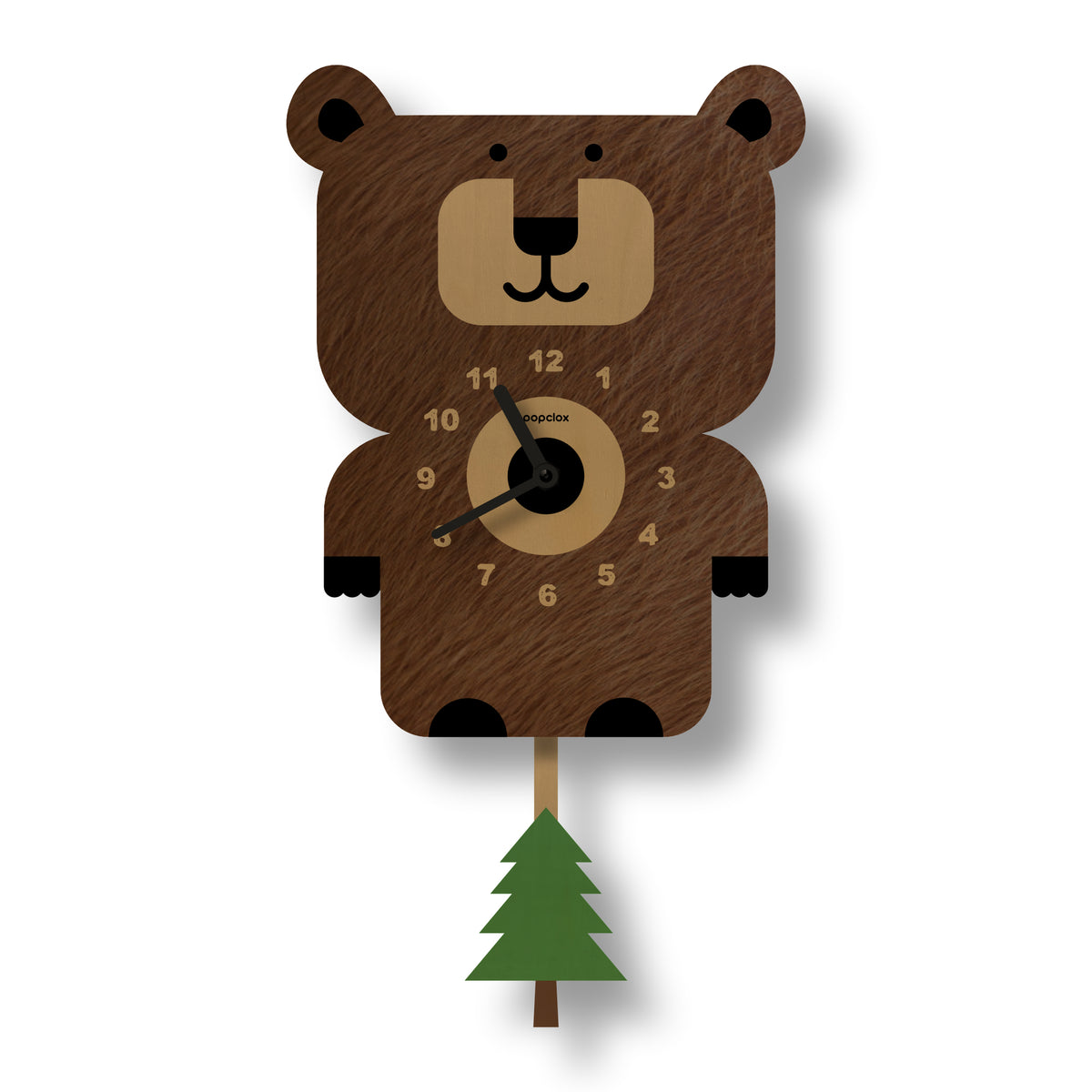 bear - pendulum clock | popclox Wall Clocks for Kids