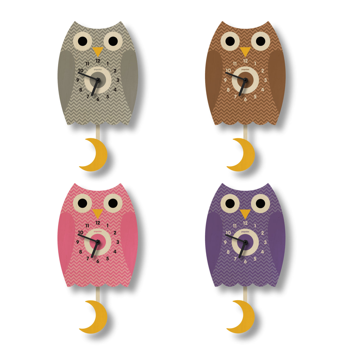 Fun wall clocks for kids rooms. Original designs. Made in USA