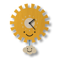 sun - pendulum clock | popclox Wall Clocks for Kids