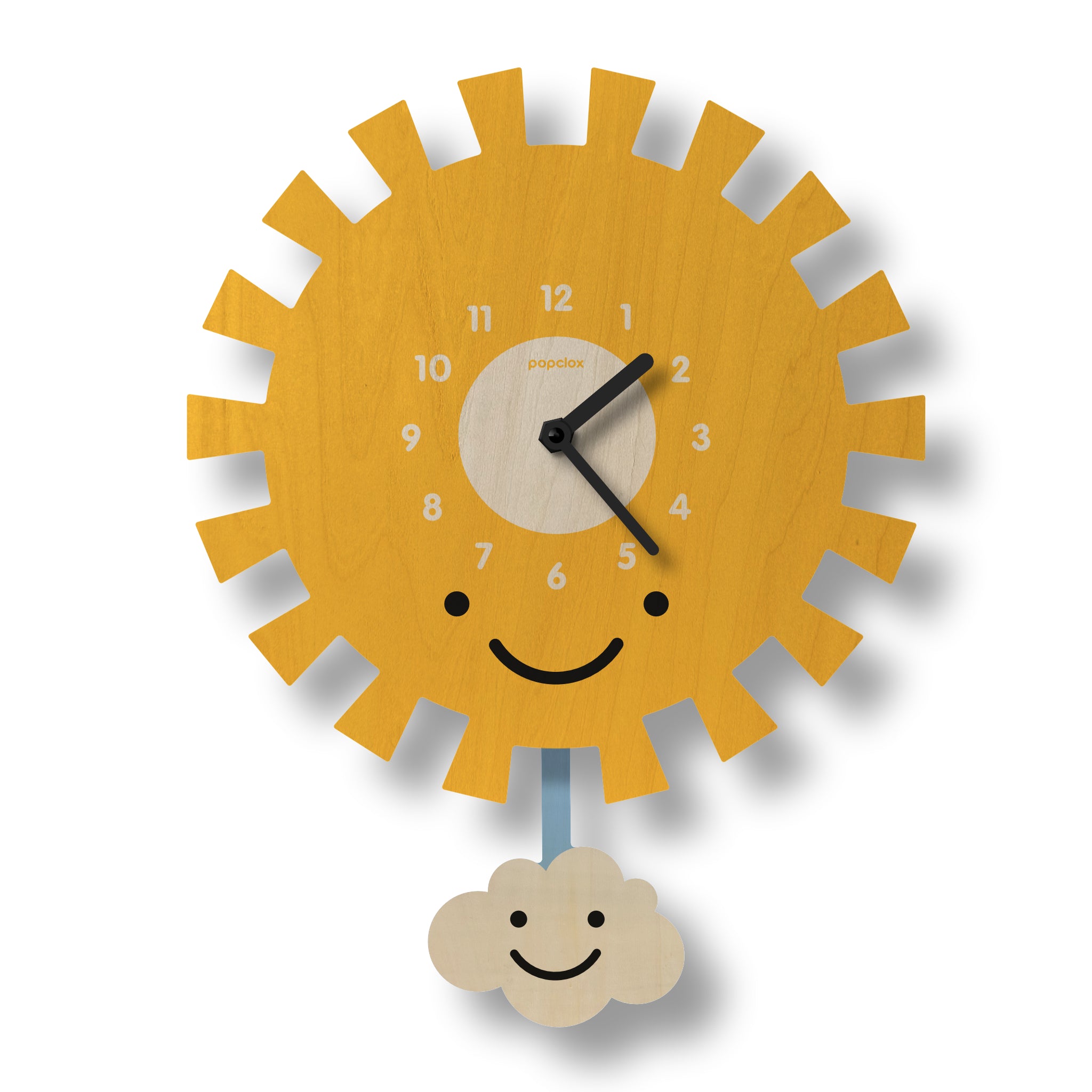 sun - pendulum clock | popclox Wall Clocks for Kids