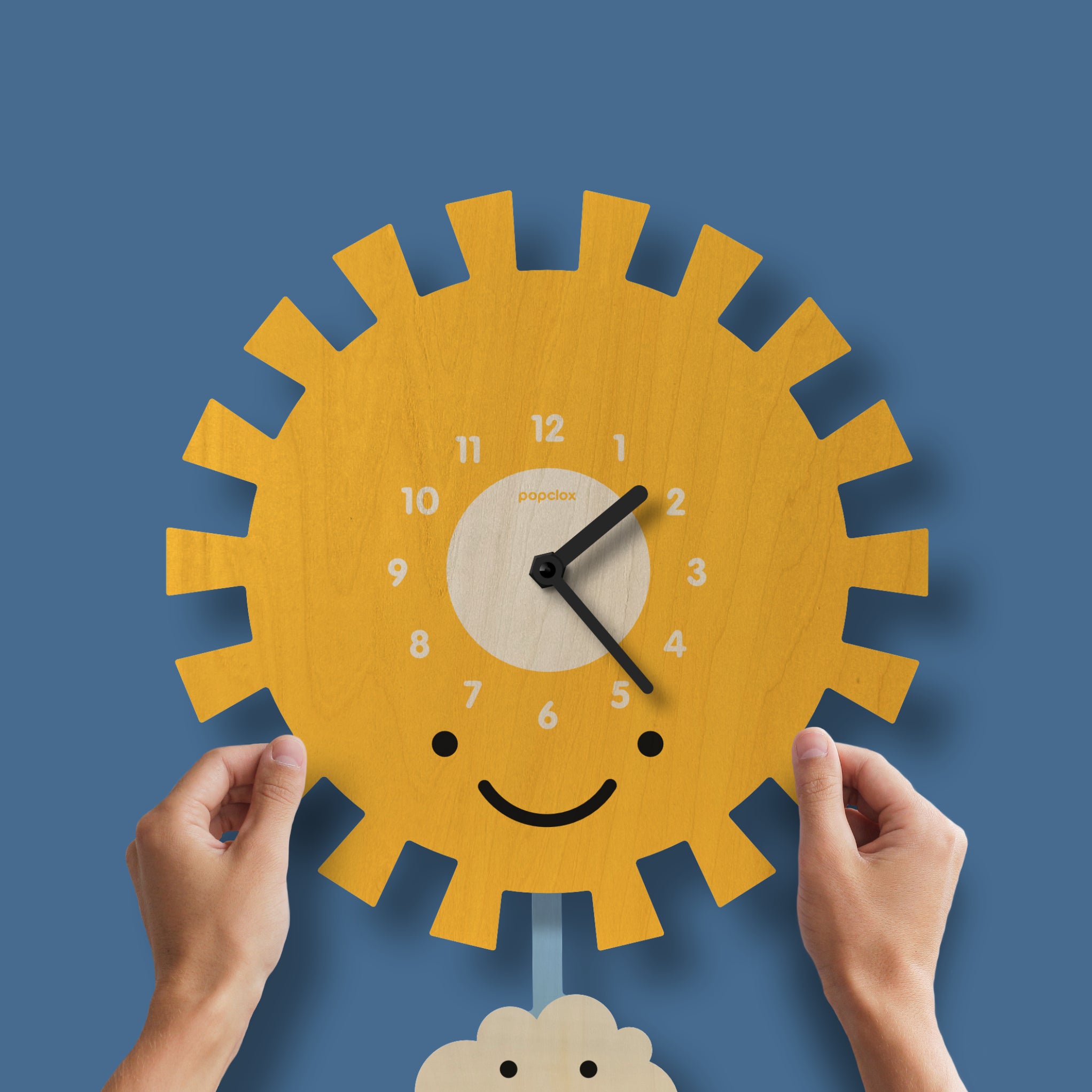 sun - pendulum clock | popclox Wall Clocks for Kids