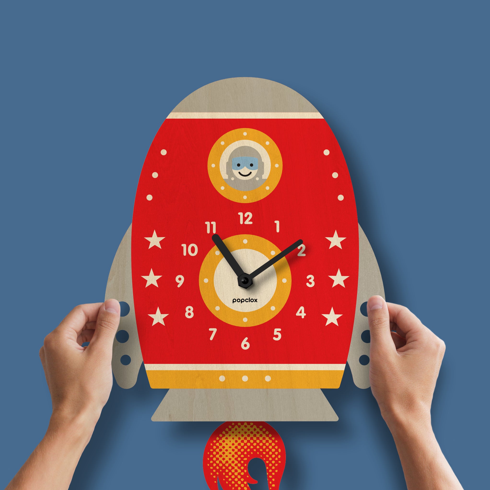 rocket - pendulum clock | popclox Wall Clocks for Kids