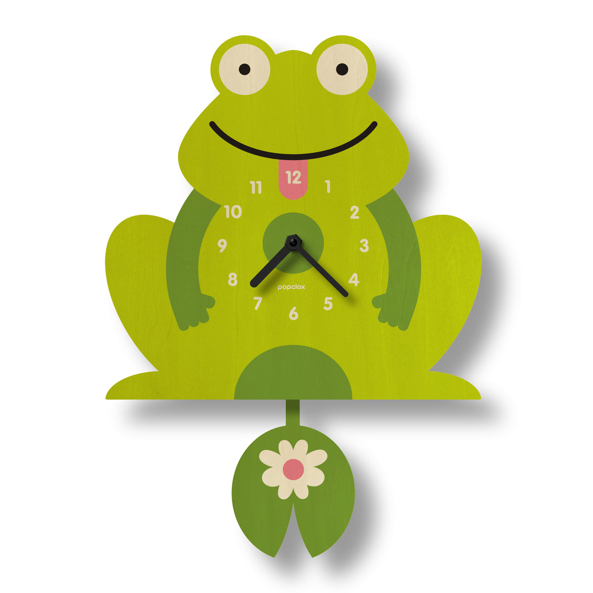 frog - pendulum clock | popclox Wall Clocks for Kids