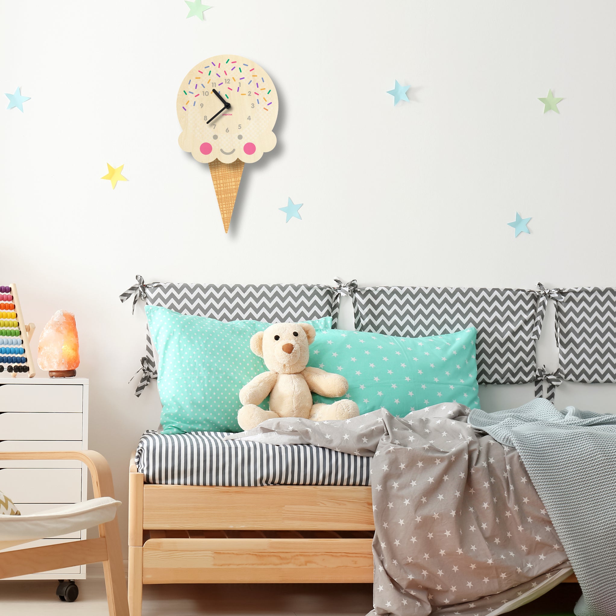 ice cream - pendulum clock | popclox Wall Clocks for Kids