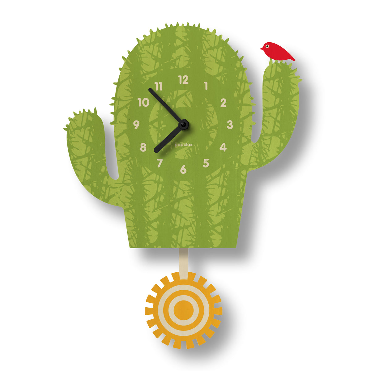 cactus - pendulum clock | popclox Wall Clocks for Kids
