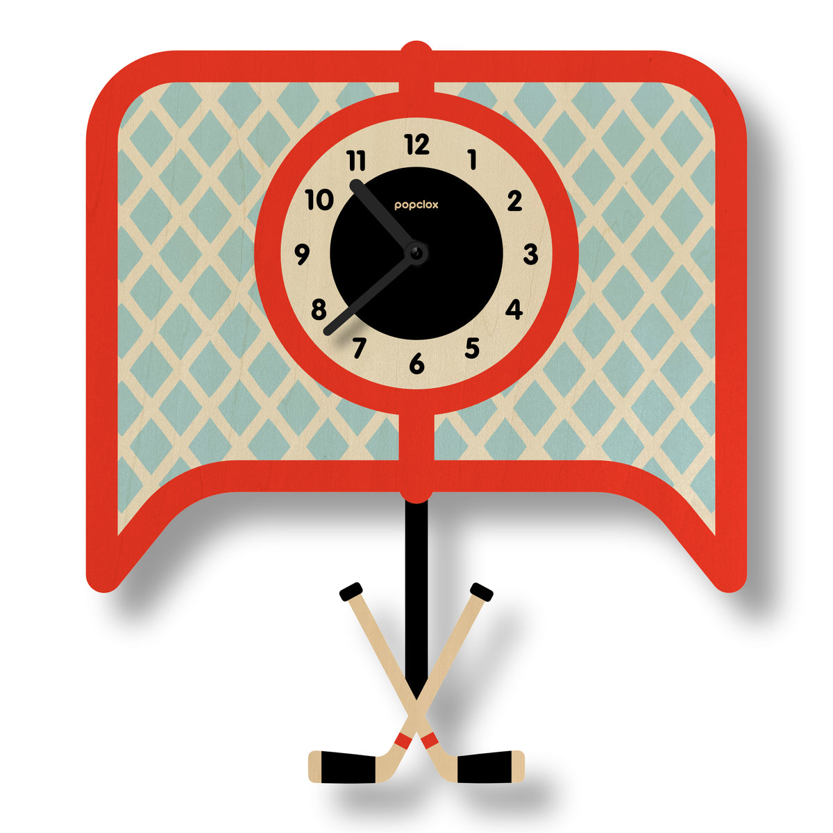 hockey - pendulum clock | popclox Wall Clocks for Kids