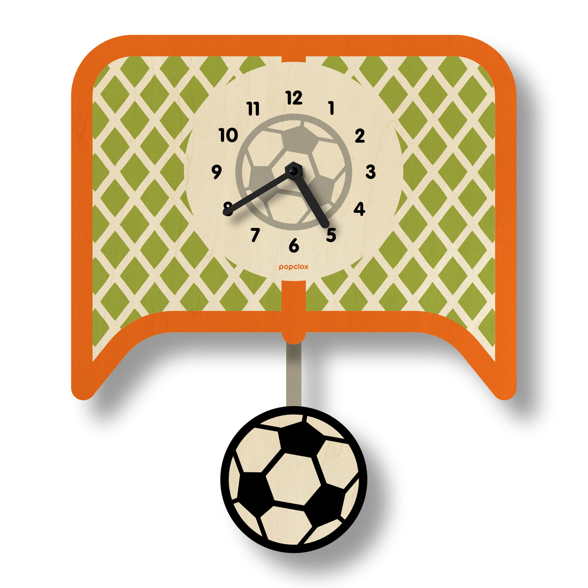 soccer - pendulum clock | popclox Wall Clocks for Kids