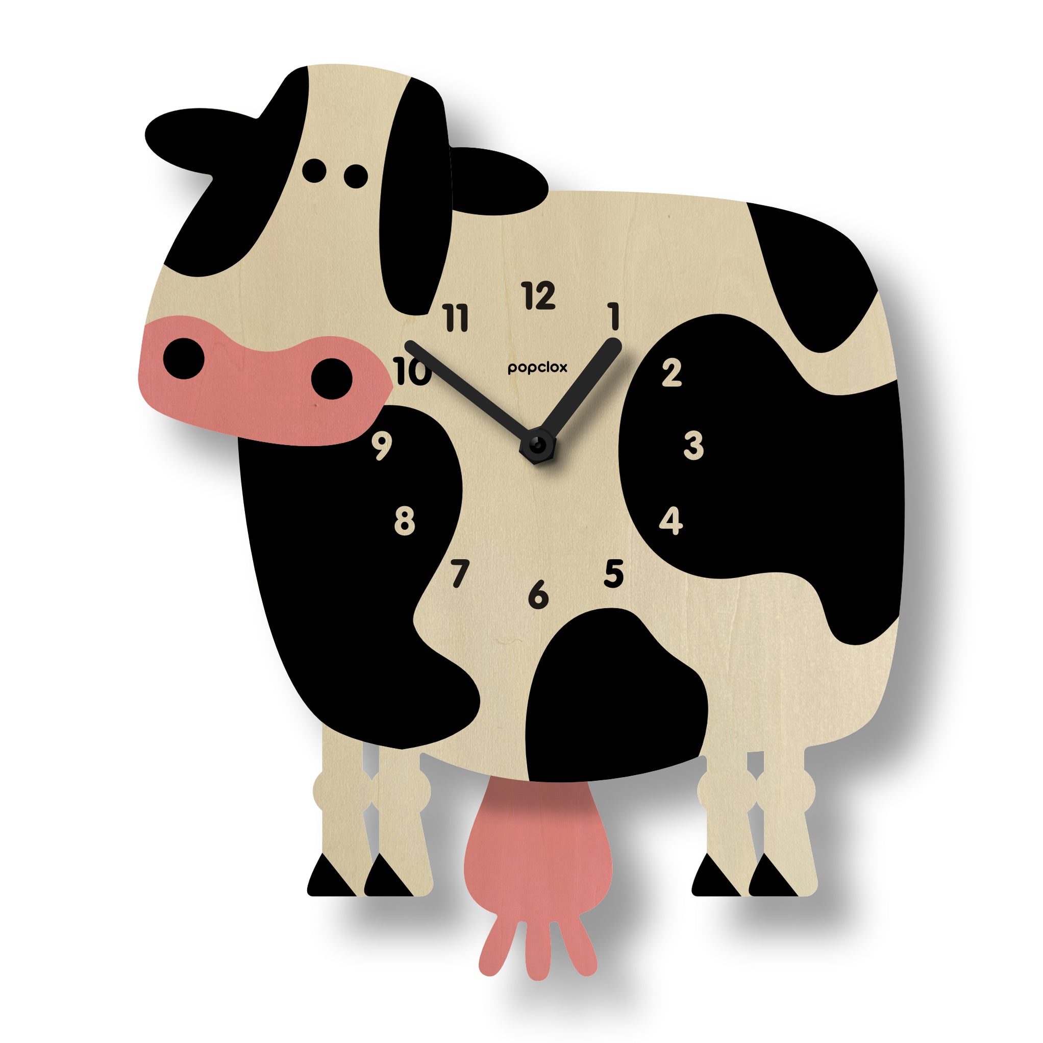cow - pendulum clock | popclox Wall Clocks for Kids