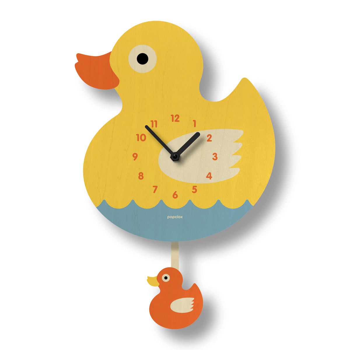 ducky - pendulum clock | popclox Wall Clocks for Kids