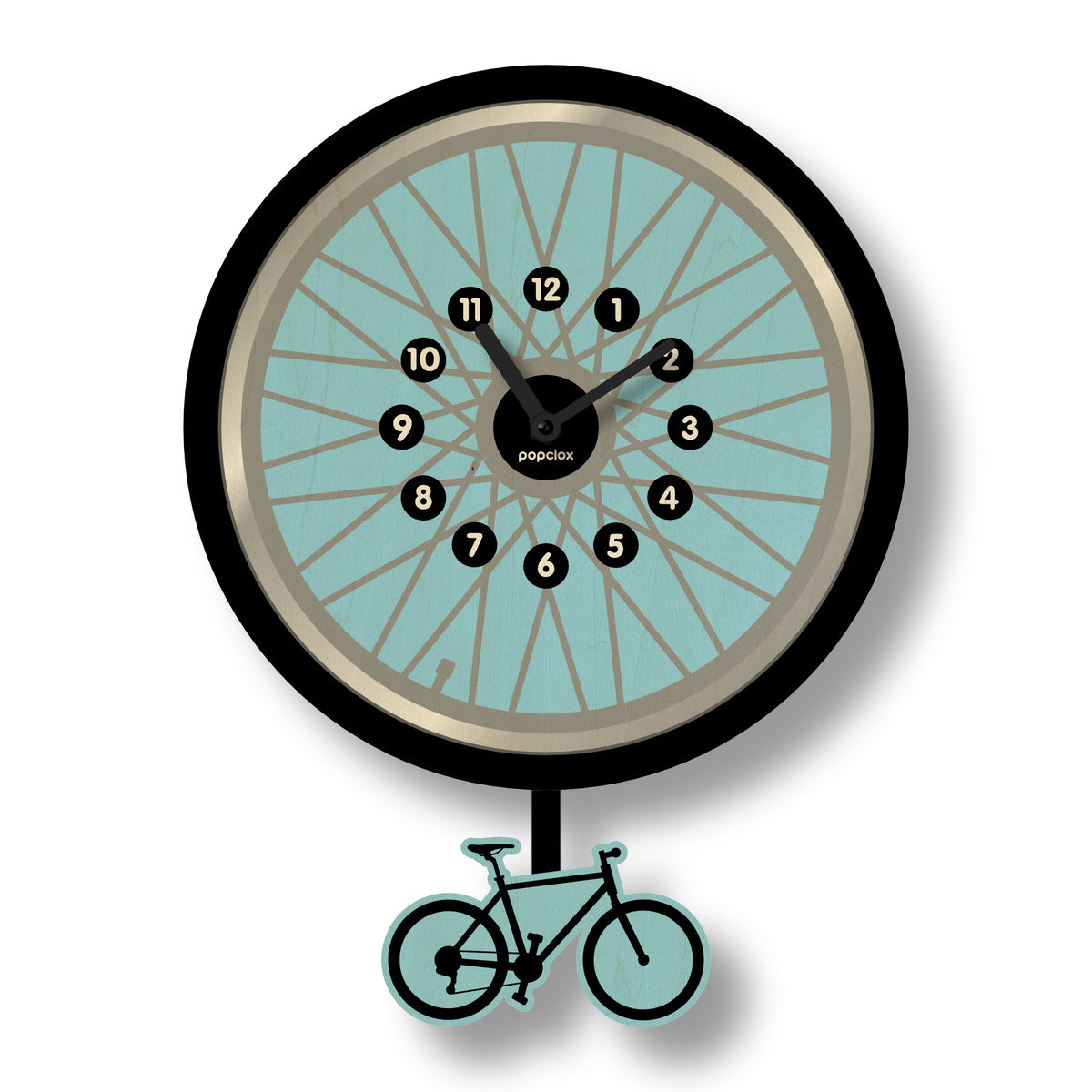 bicycle - pendulum clock | popclox Wall Clocks for Kids