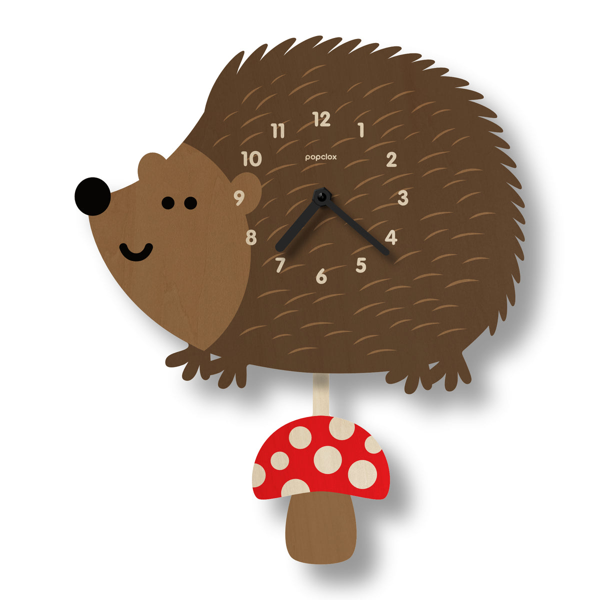 hedgehog - pendulum clock | popclox Wall Clocks for Kids