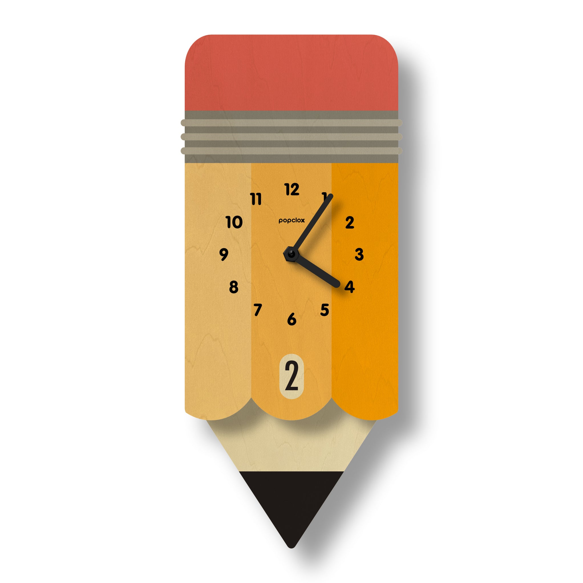 pencil - pendulum clock | popclox Wall Clocks for Kids