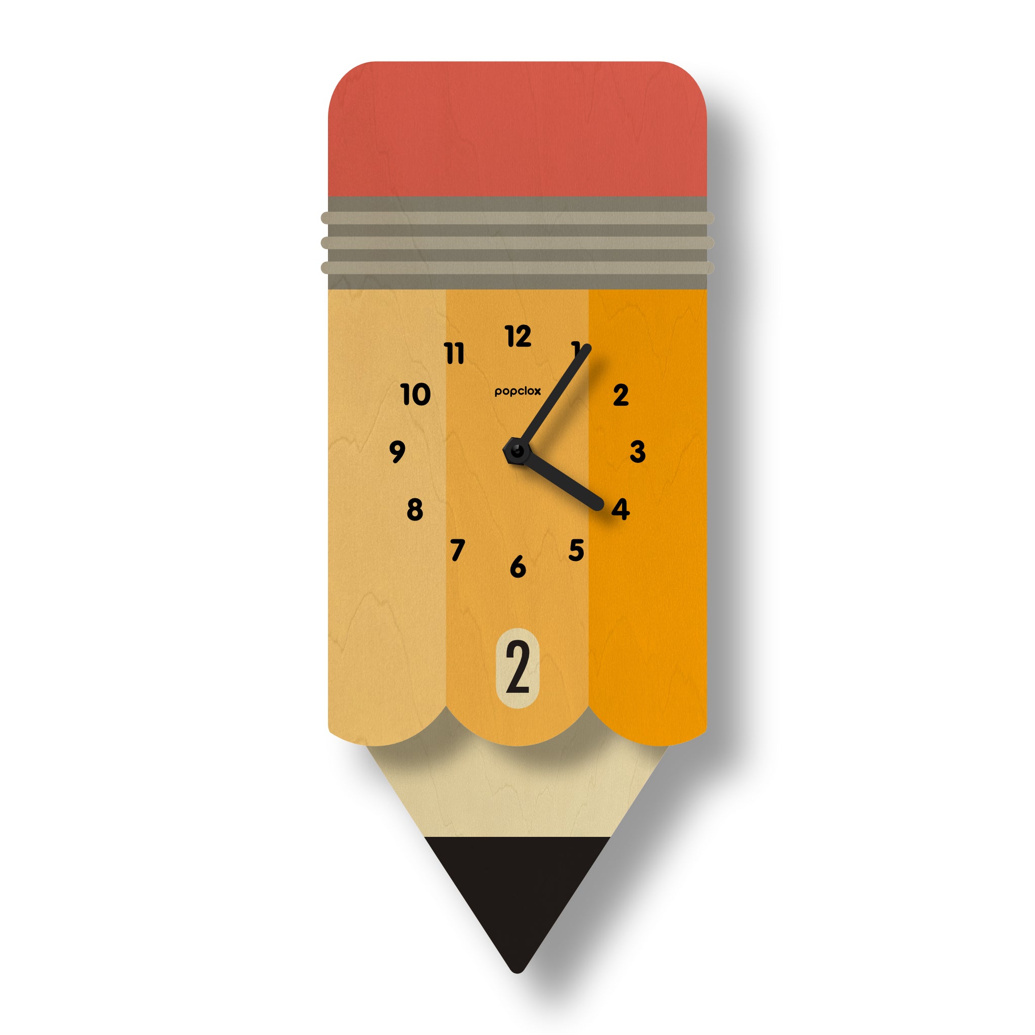 pencil - pendulum clock | popclox Wall Clocks for Kids