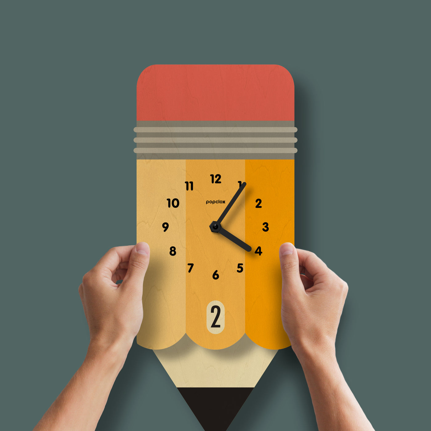 pencil - pendulum clock | popclox Wall Clocks for Kids
