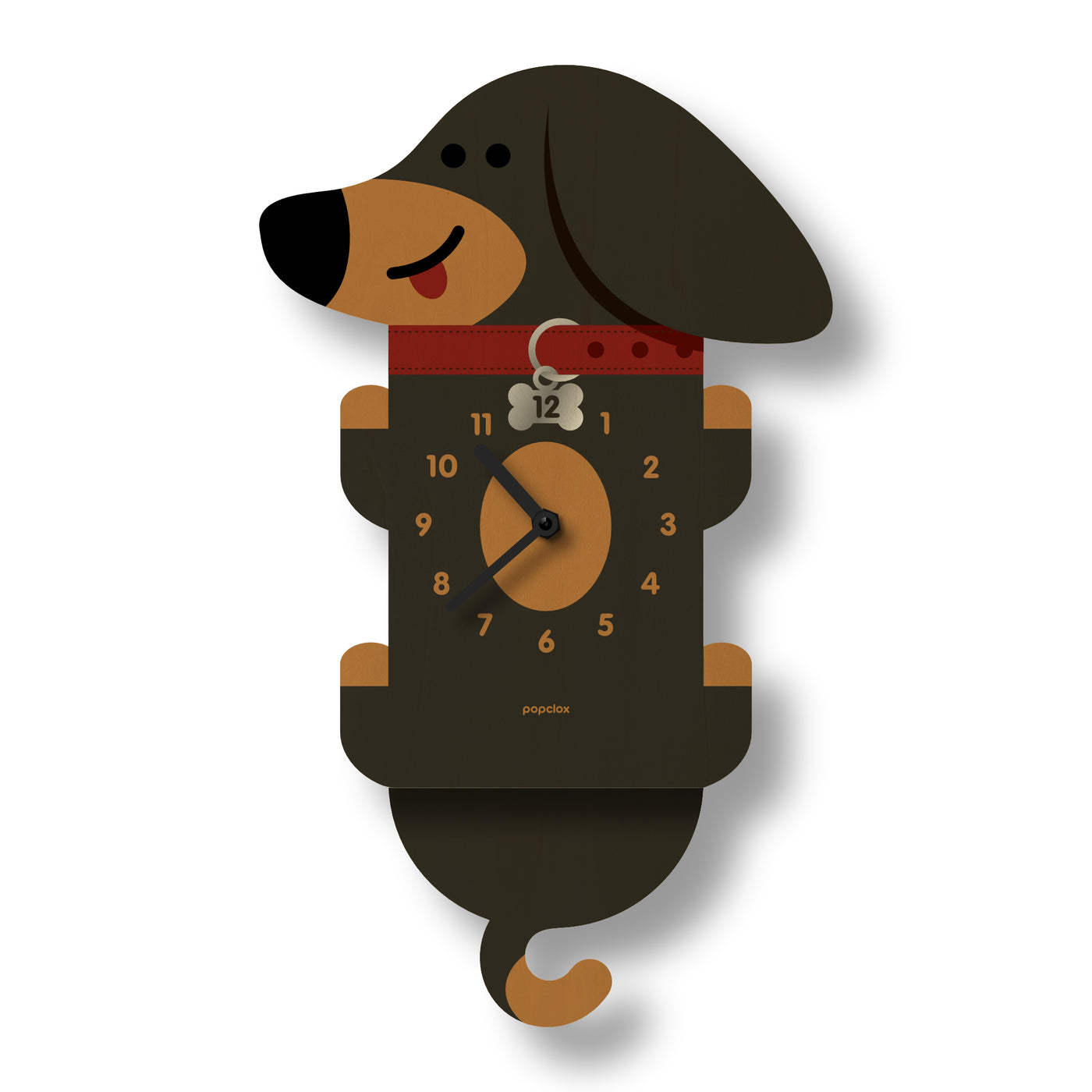 wiener dog - pendulum clock | popclox Wall Clocks for Kids