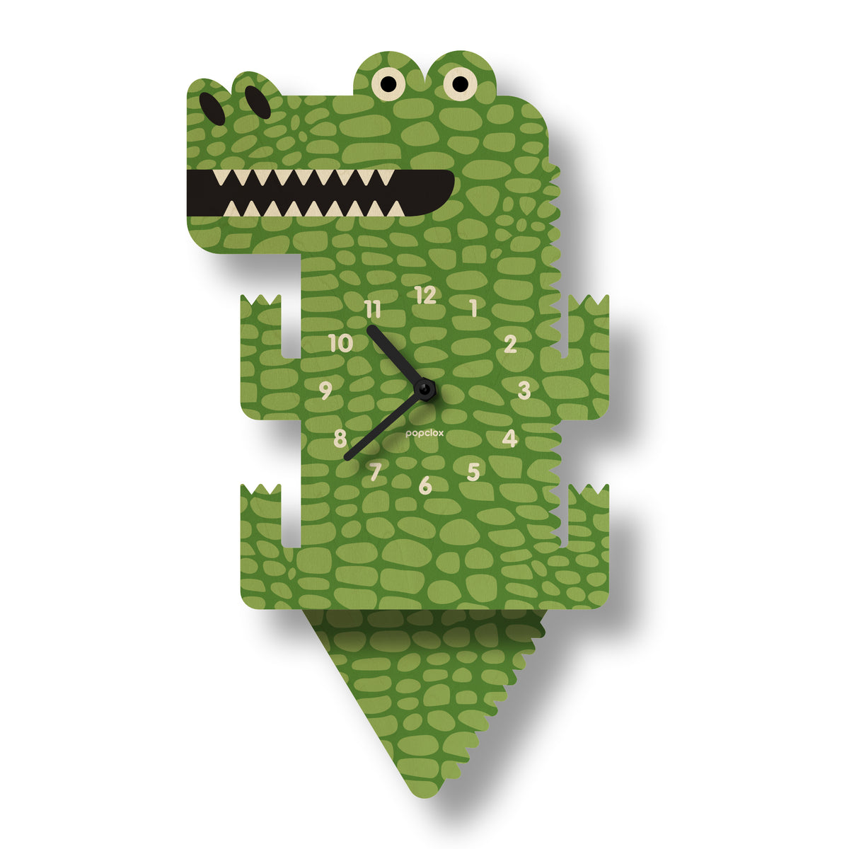 alligator - pendulum clock | popclox Wall Clocks for Kids