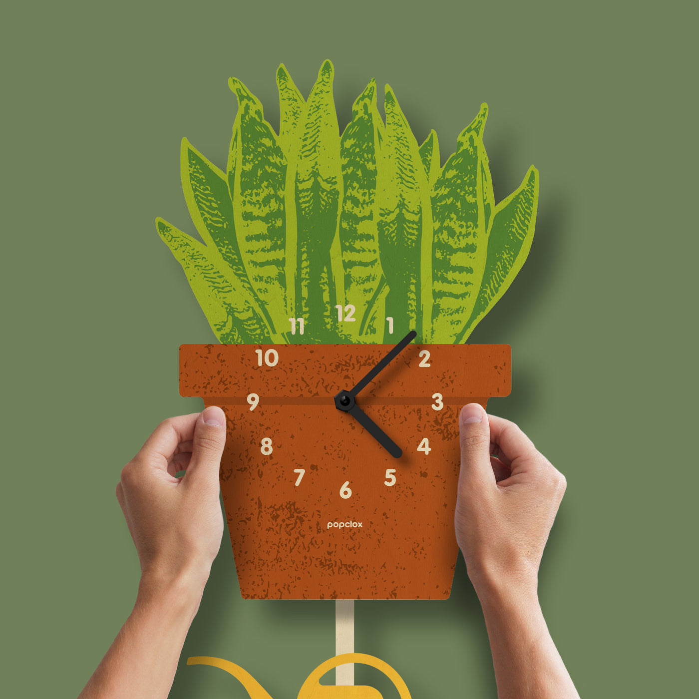 houseplant - pendulum clock | popclox Wall Clocks for Kids