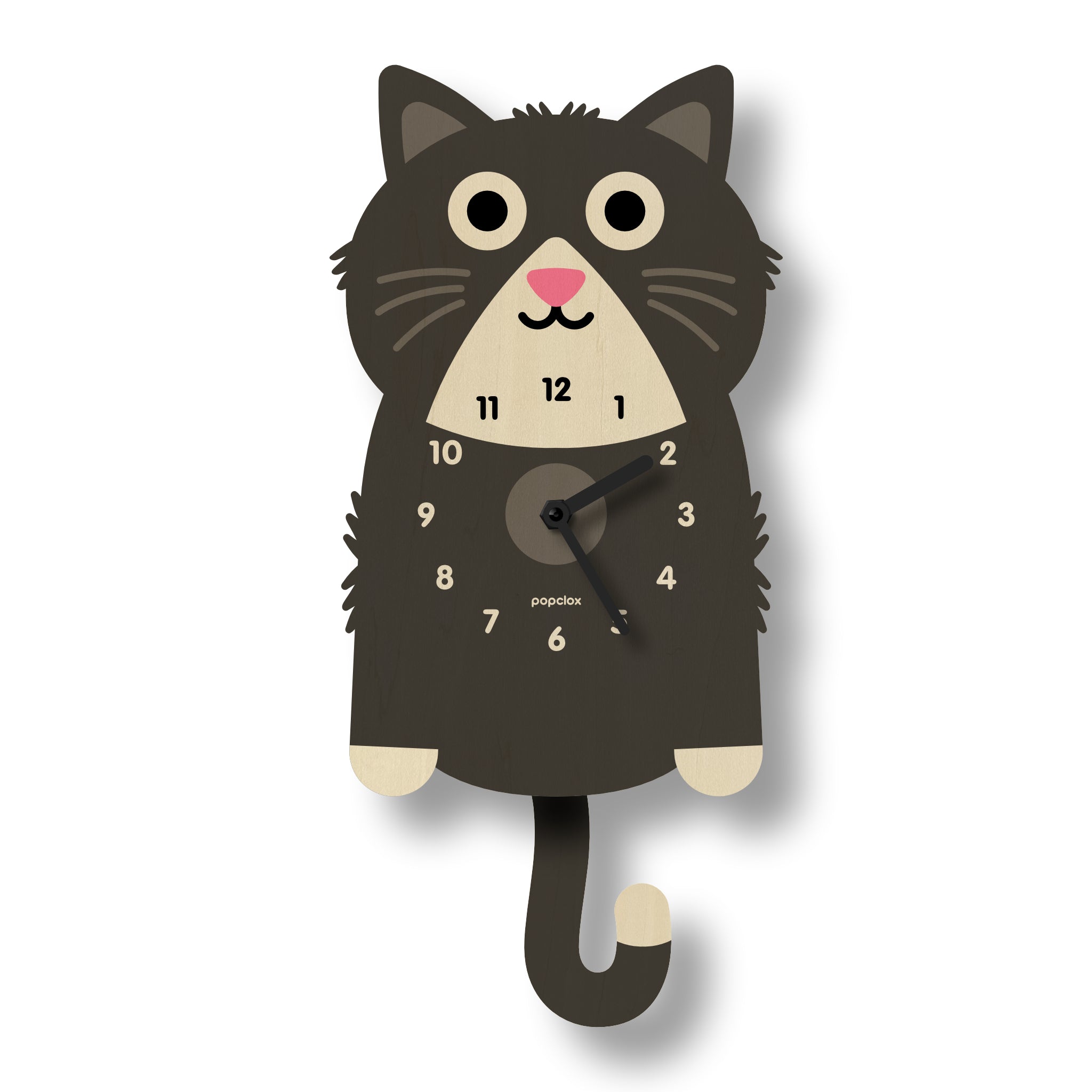 kitten - pendulum clock | popclox Wall Clocks for Kids