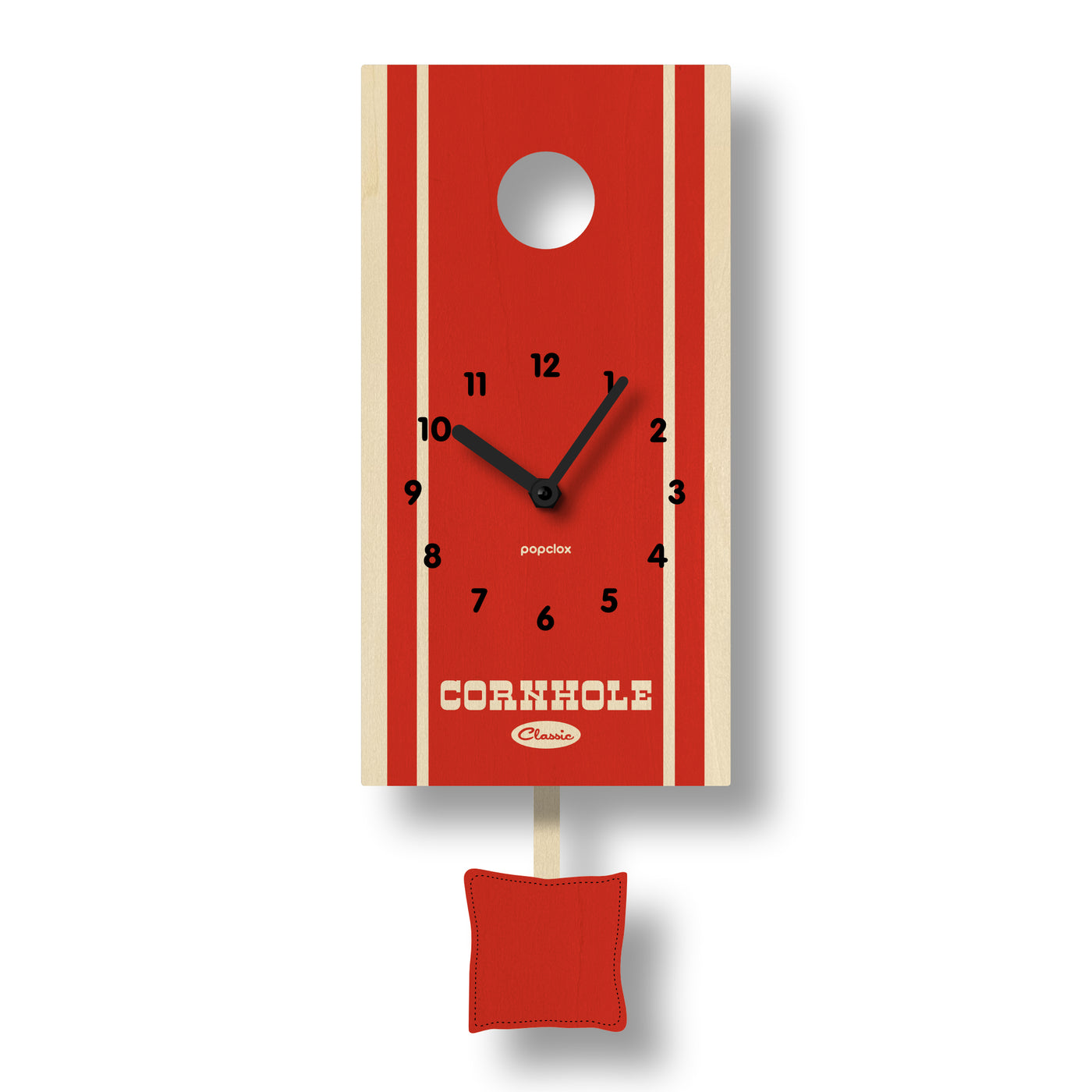 cornhole - pendulum clock | popclox Wall Clocks for Kids