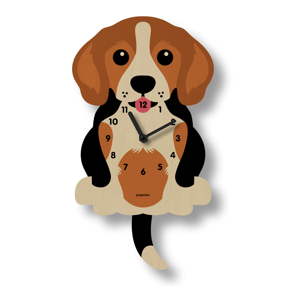 beagle - pendulum clock | popclox Wall Clocks for Kids