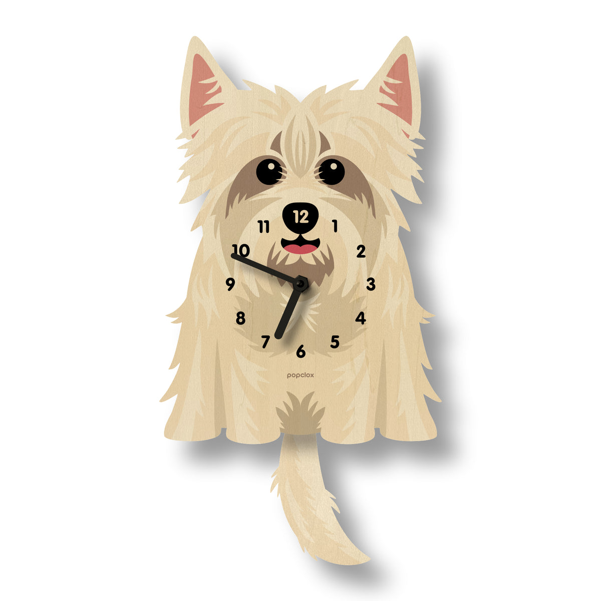 westie - pendulum clock | popclox Wall Clocks for Kids