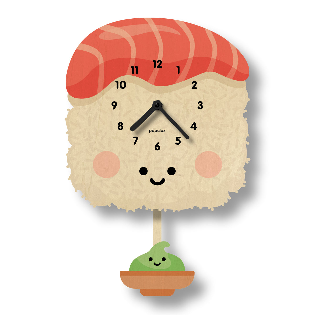 sushi - pendulum clock | popclox Wall Clocks for Kids
