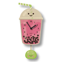 bubble tea - pendulum clock | popclox Wall Clocks for Kids