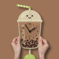bubble tea - pendulum clock | popclox Wall Clocks for Kids