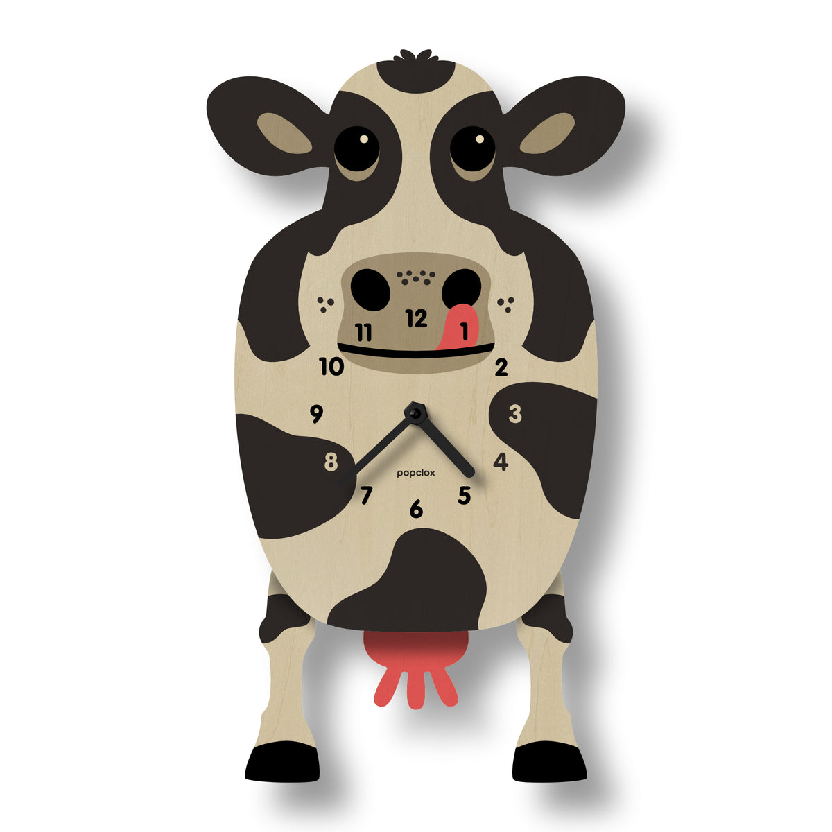curtis cow - pendulum clock | popclox Wall Clocks for Kids