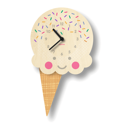 ice cream - pendulum clock | popclox Wall Clocks for Kids