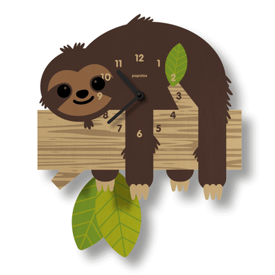sloth - pendulum clock | popclox Wall Clocks for Kids