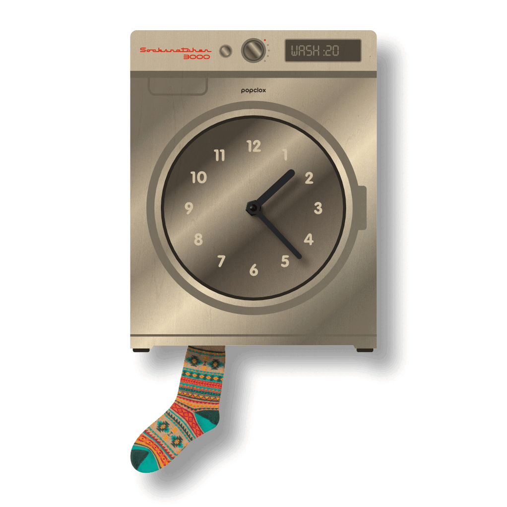 washing machine - pendulum clock | popclox Wall Clocks for Kids