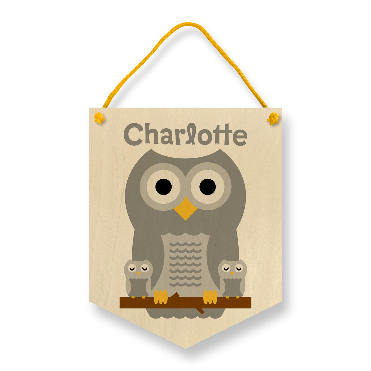 owl - custom wood banner– popclox